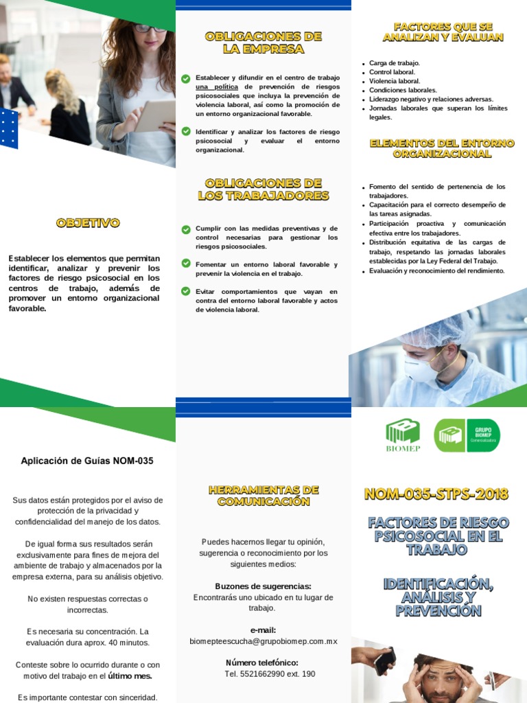 Triptico Nom 035 Stps 2018 | PDF