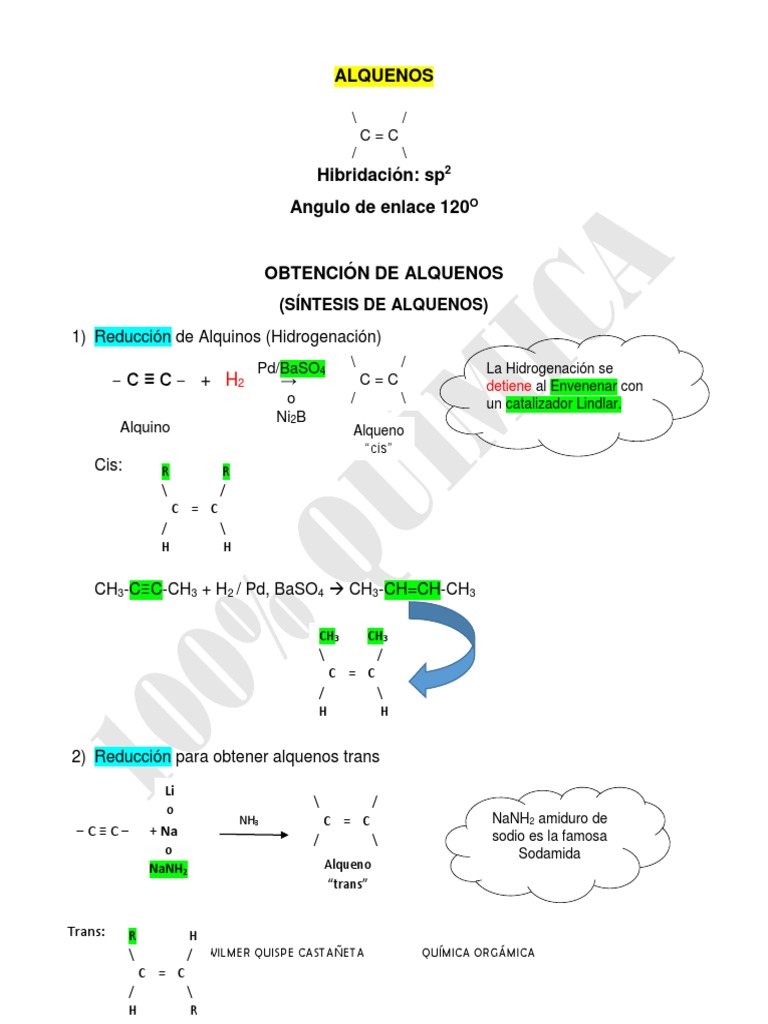 ALQUENOS | PDF | Reacciones químicas | Moléculas