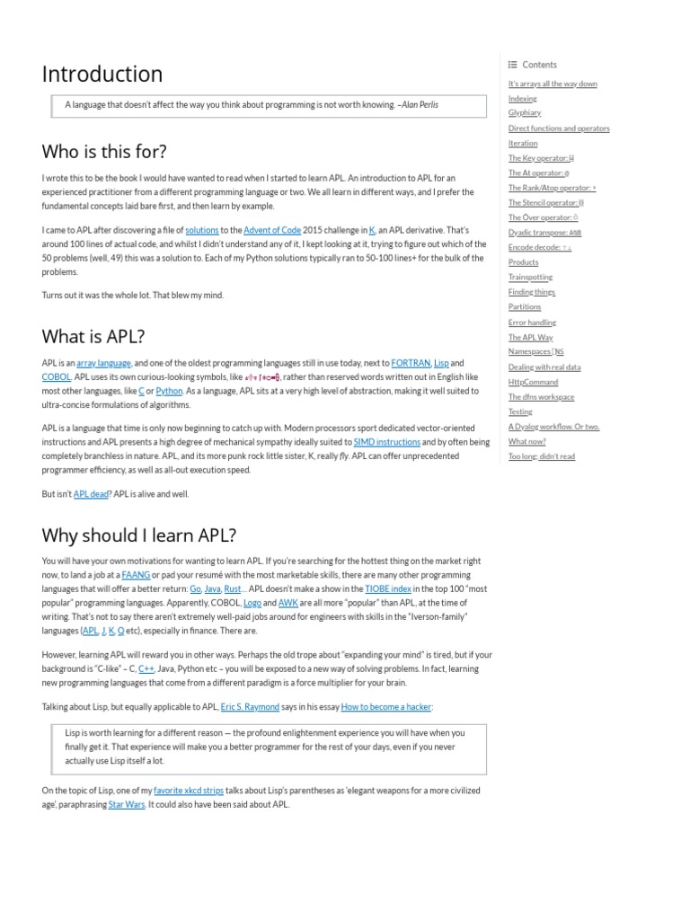 Learn APL | PDF