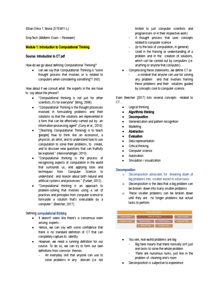 EmpTech (Midterm Exam Reviewer) | PDF | Programming | Computer Program