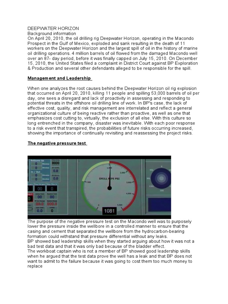 Deepwater Horizon | PDF