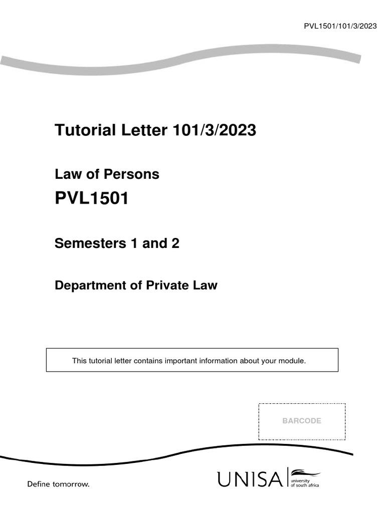PVL1501 Tutorial Letter 101/3/2023 | PDF | Turnitin | Libraries