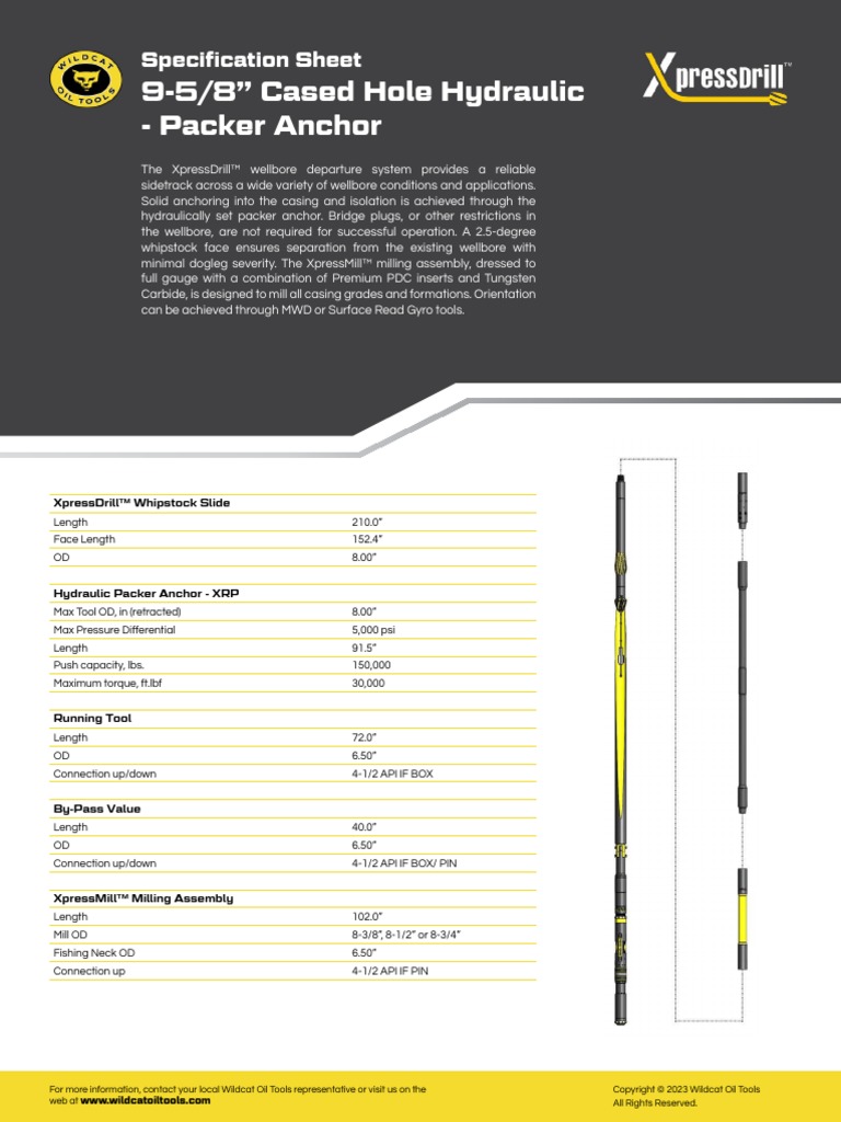 WCOT Wildcat 9.625 XpressDrill CH-HP XRP (Print) | PDF