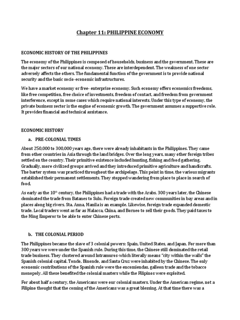 Philippine Economic History Overview | PDF