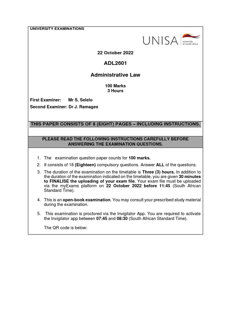 ADL2601 EQP - Oct - Nov 2022 - QAd | PDF