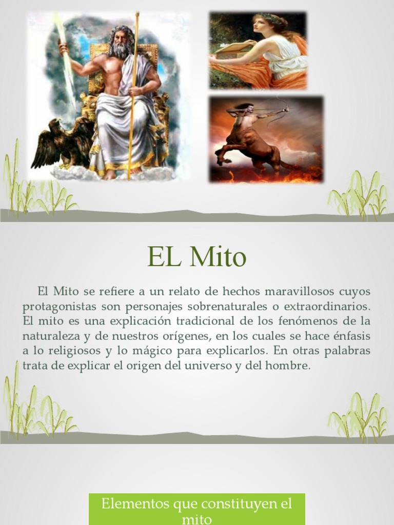 Elementos y Origen del Mito | PDF