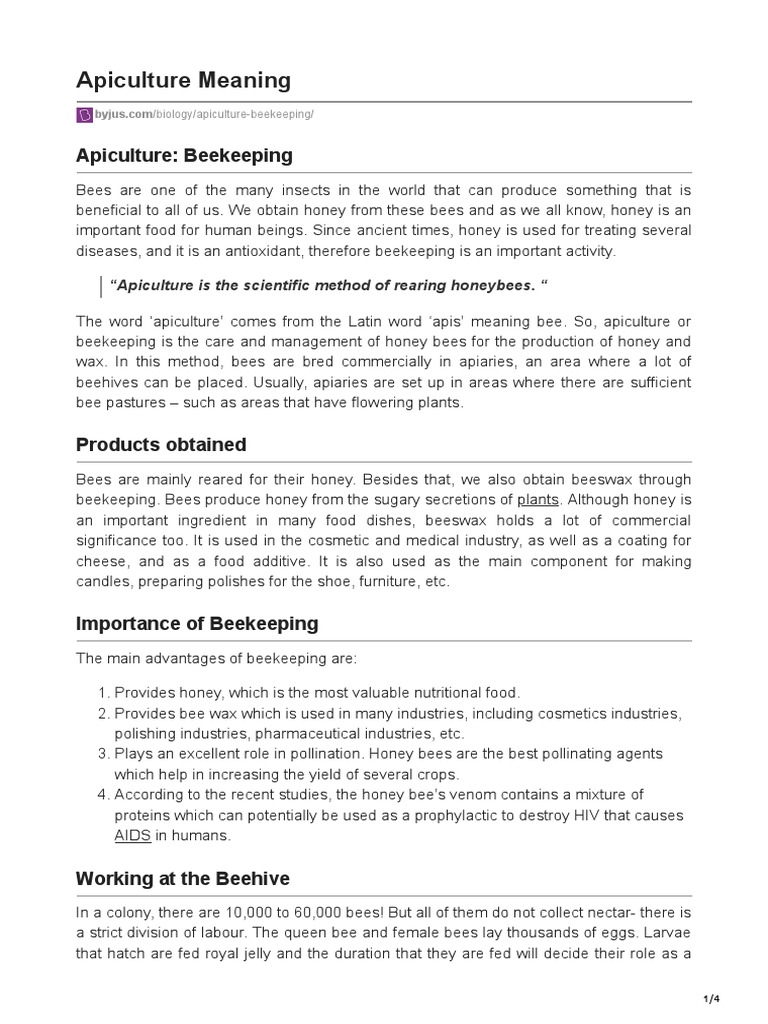 Apiculture | PDF