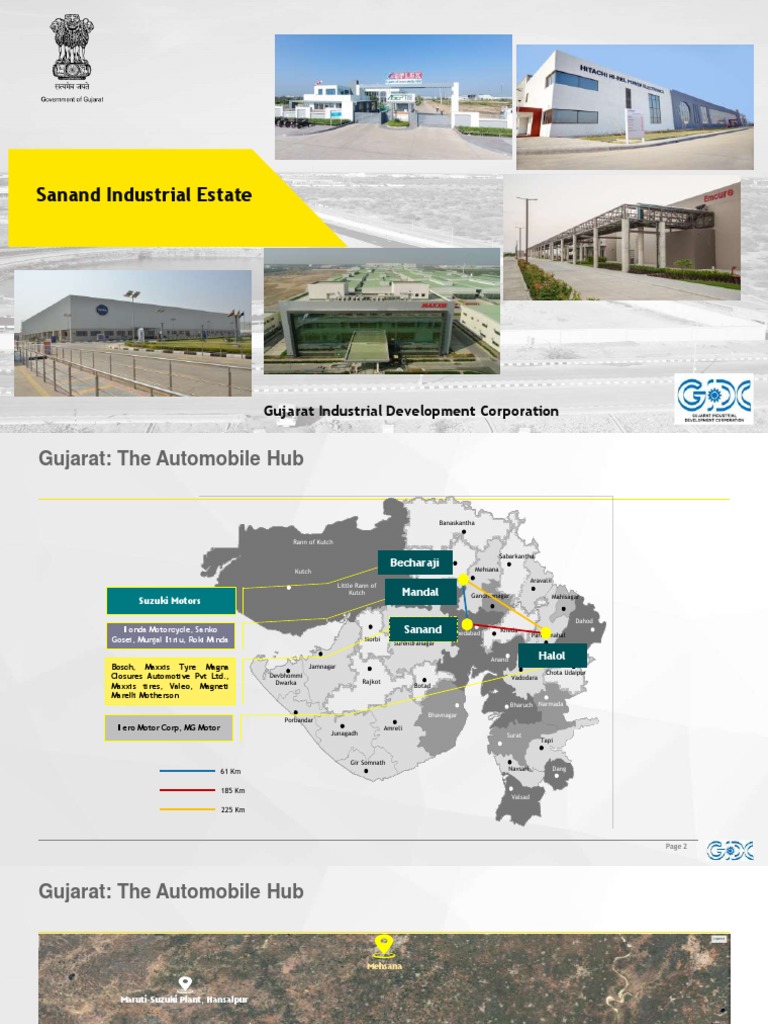 Sanand Industrial Estate Overview | PDF | Gujarat | Economies