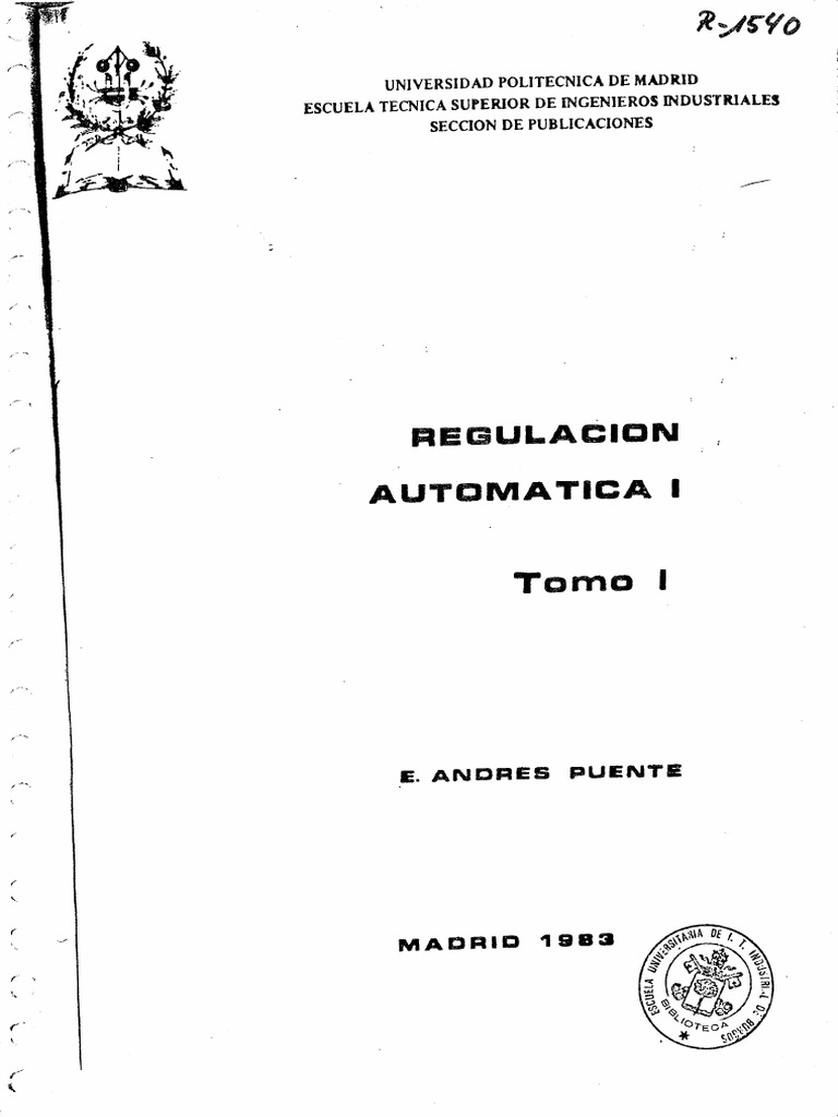 Regulacion Automatica I Tomo I A | PDF