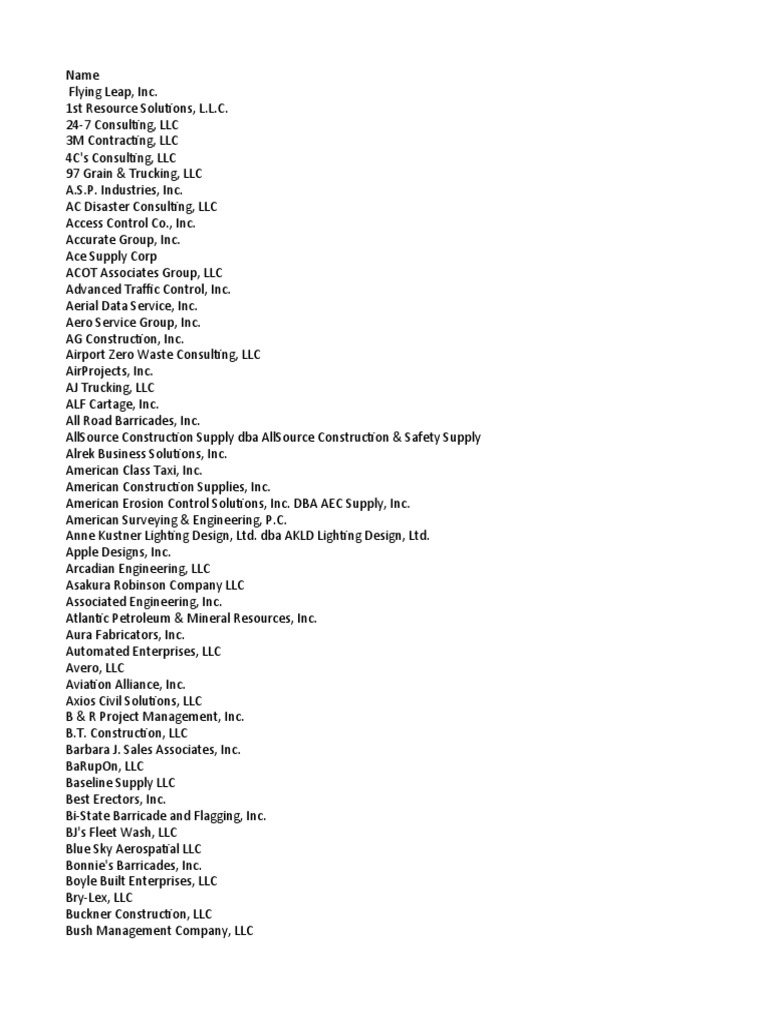 Contractor Directory Listing | PDF | Engineering