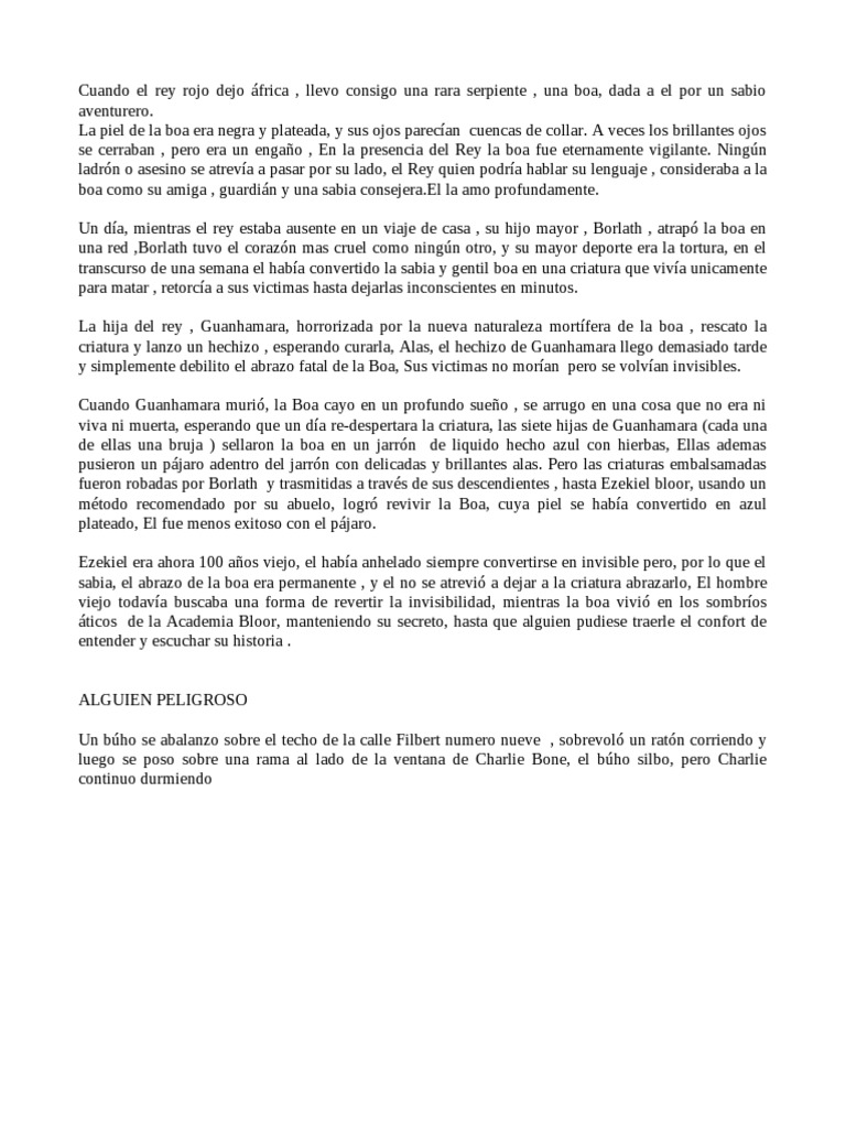 Charlie Bone and The Invisible Boy | PDF