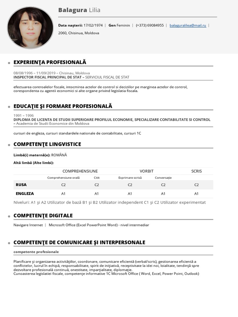 Lilia CV Nou | PDF