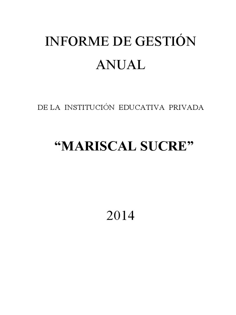 Informe de Gestión Anual (I.g.a.) | PDF | Aprendizaje | Sicología