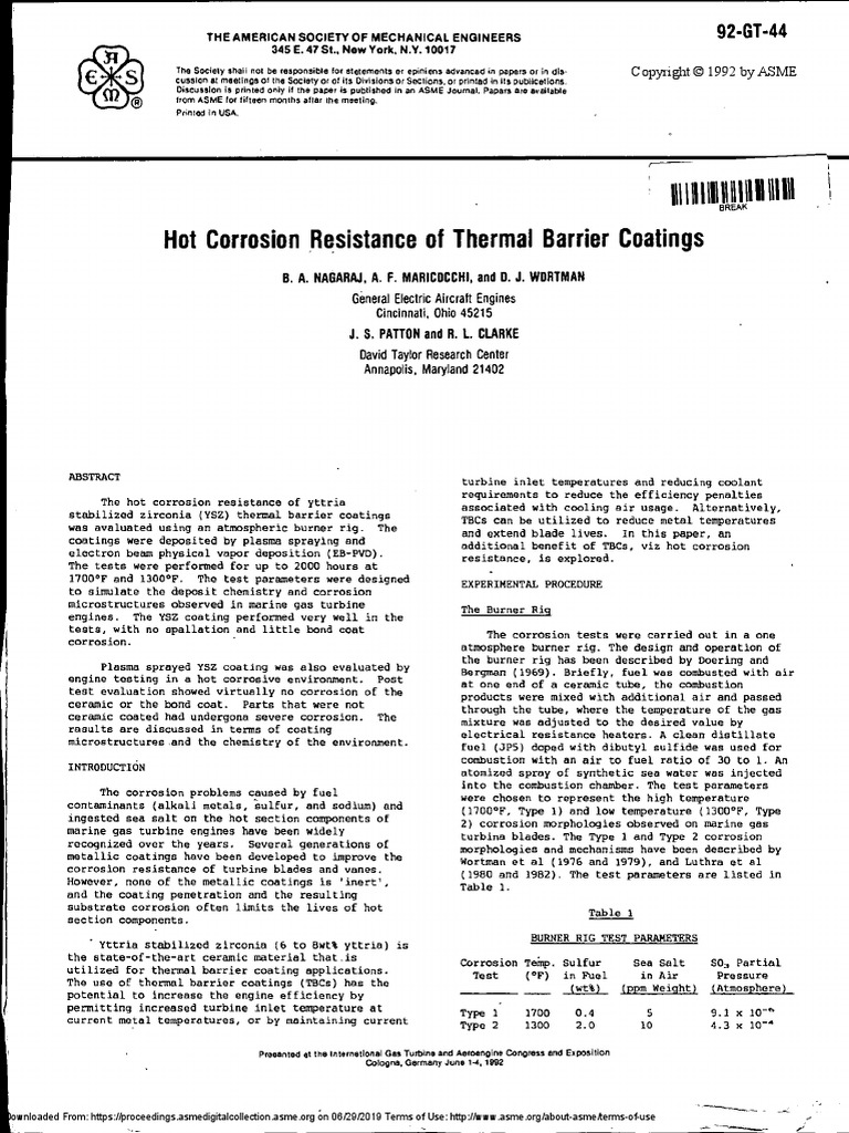 92 GT 44 GE Corrosion Coatings BC52 | PDF