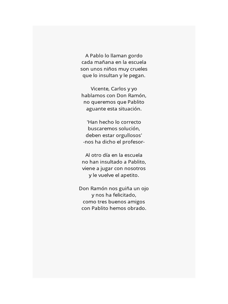 A Pablo Lo Llaman Gordo | PDF