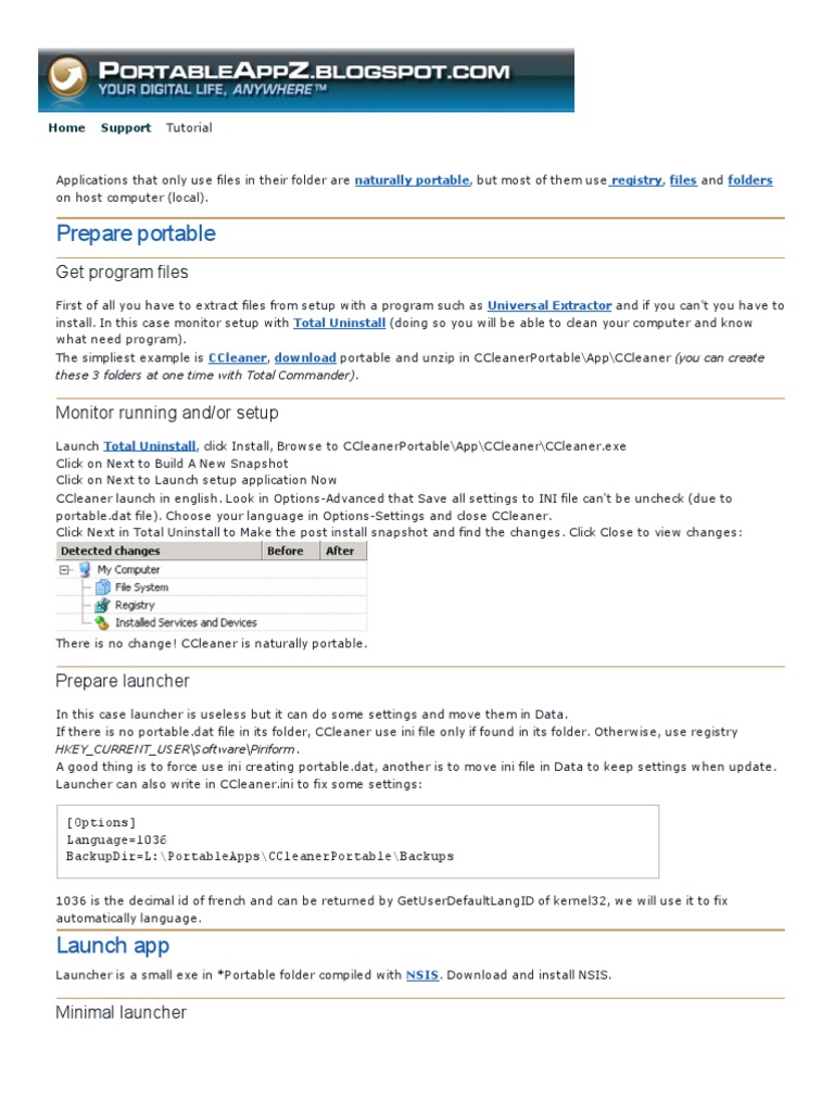 How To Make Portable With Nsis Pdf Windows Registry Computer File