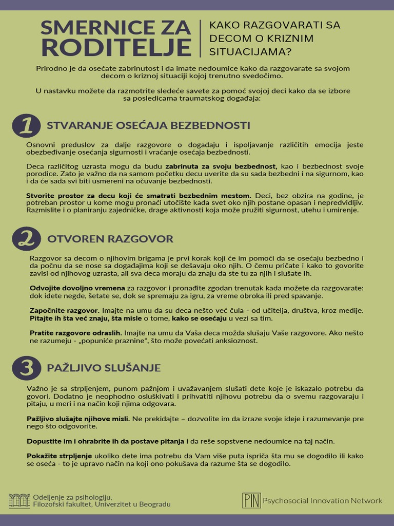 Smernice Za Roditelje | PDF