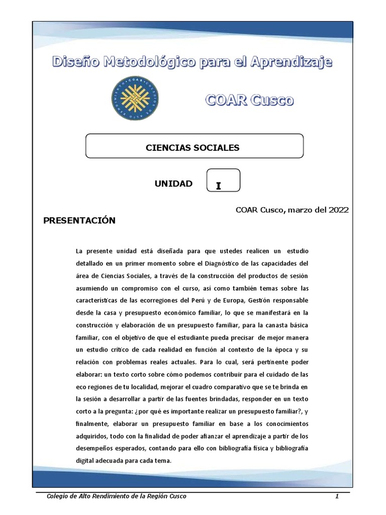 Ciencias Sociales TERCERO - DMPA 1 | PDF