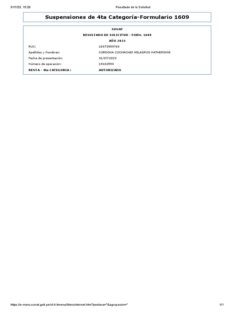 Sunat - Menú Sol | PDF