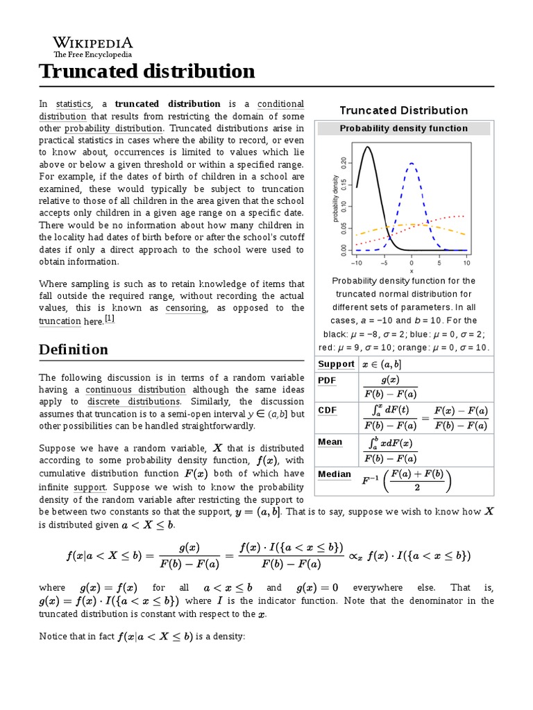 Truncated Distribution Pdf