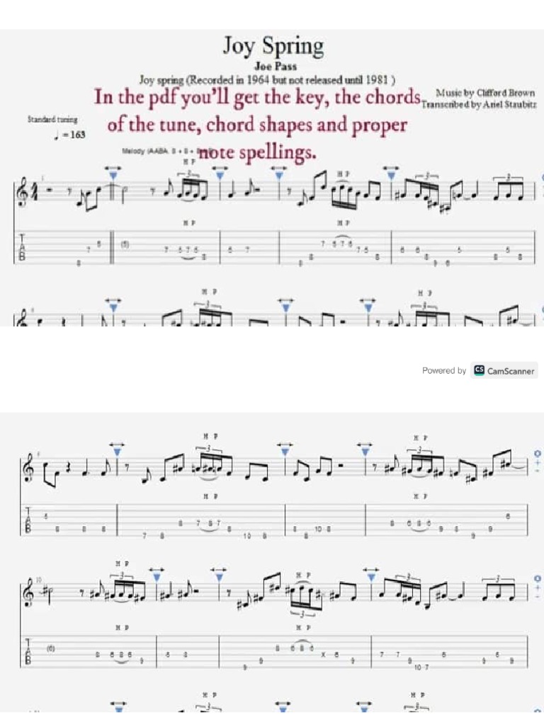 Joe Pass Joy Spring | PDF