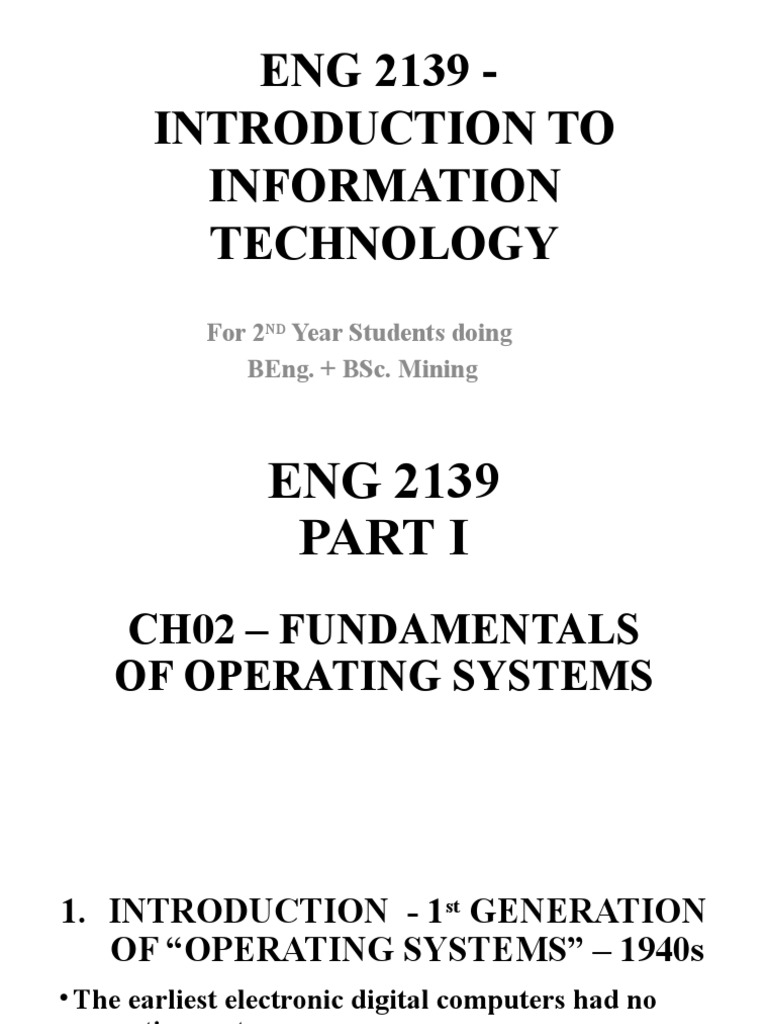 ENG 2139 - CH02 - Fundamentals of Operating Systems - v1.0 | PDF | Process (Computing) | Random ...