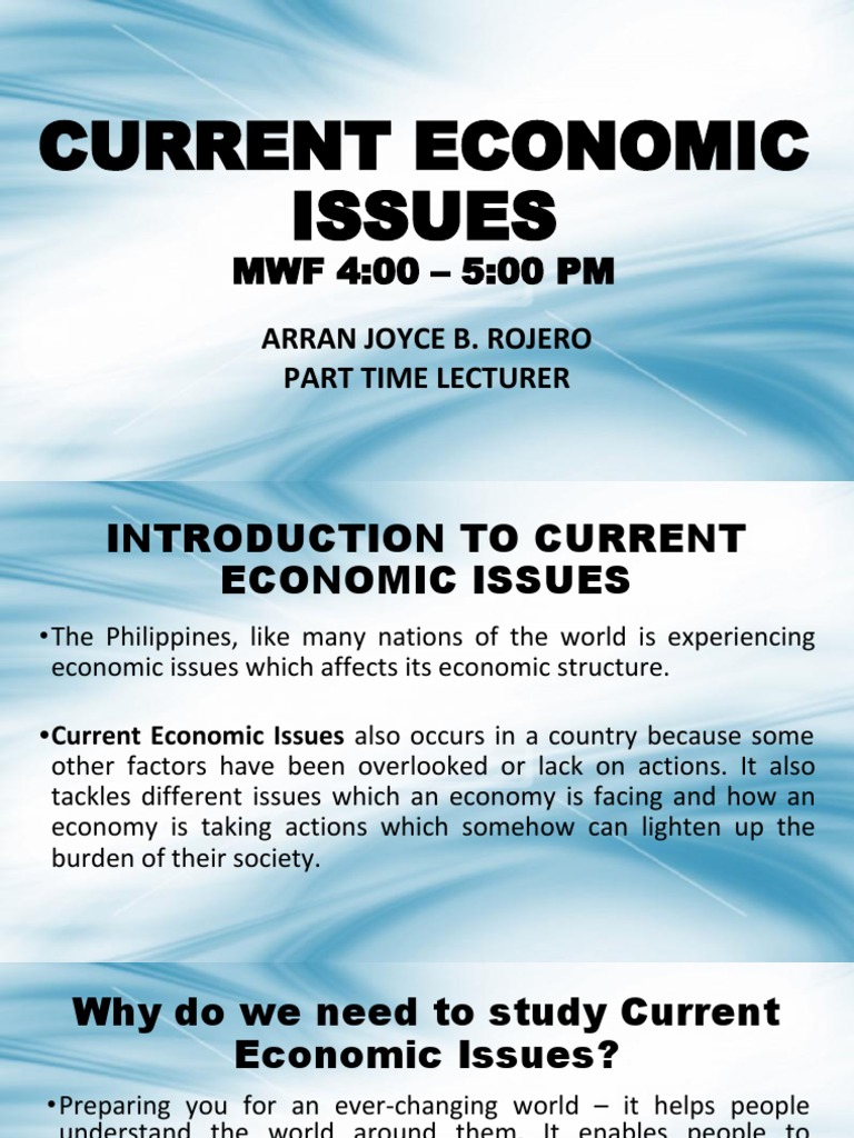 Current Economic Issues in the Philippines | PDF