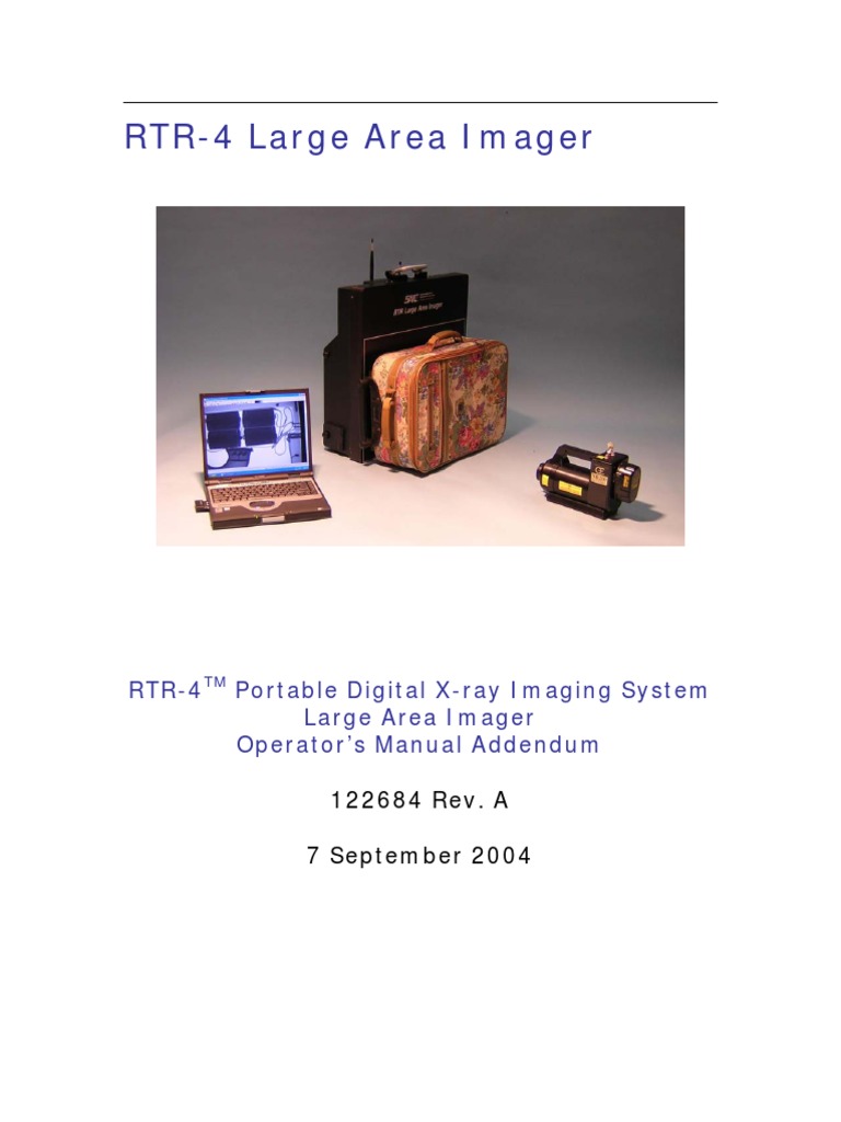 SAIC RTR-4 Operator's Manual Addendum 122684 | PDF