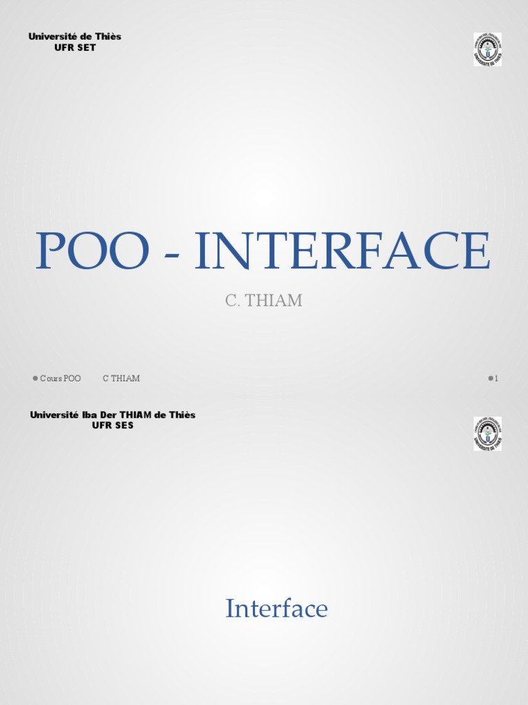 Comprendre les Interfaces en POO | PDF | Classe (informatique) | Interface (Informatique)