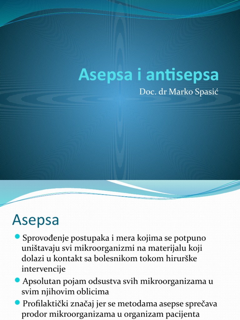 Asepsa I Antisepsa | PDF