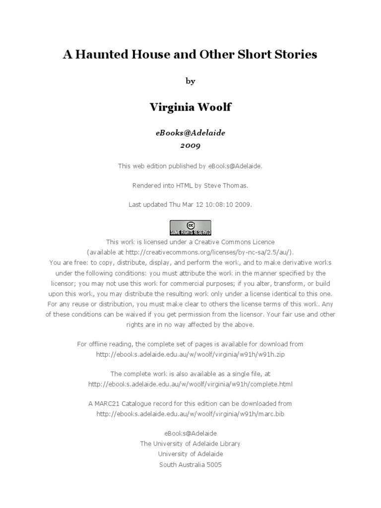 0906-402-A Haunted House and Other Short Stories | PDF