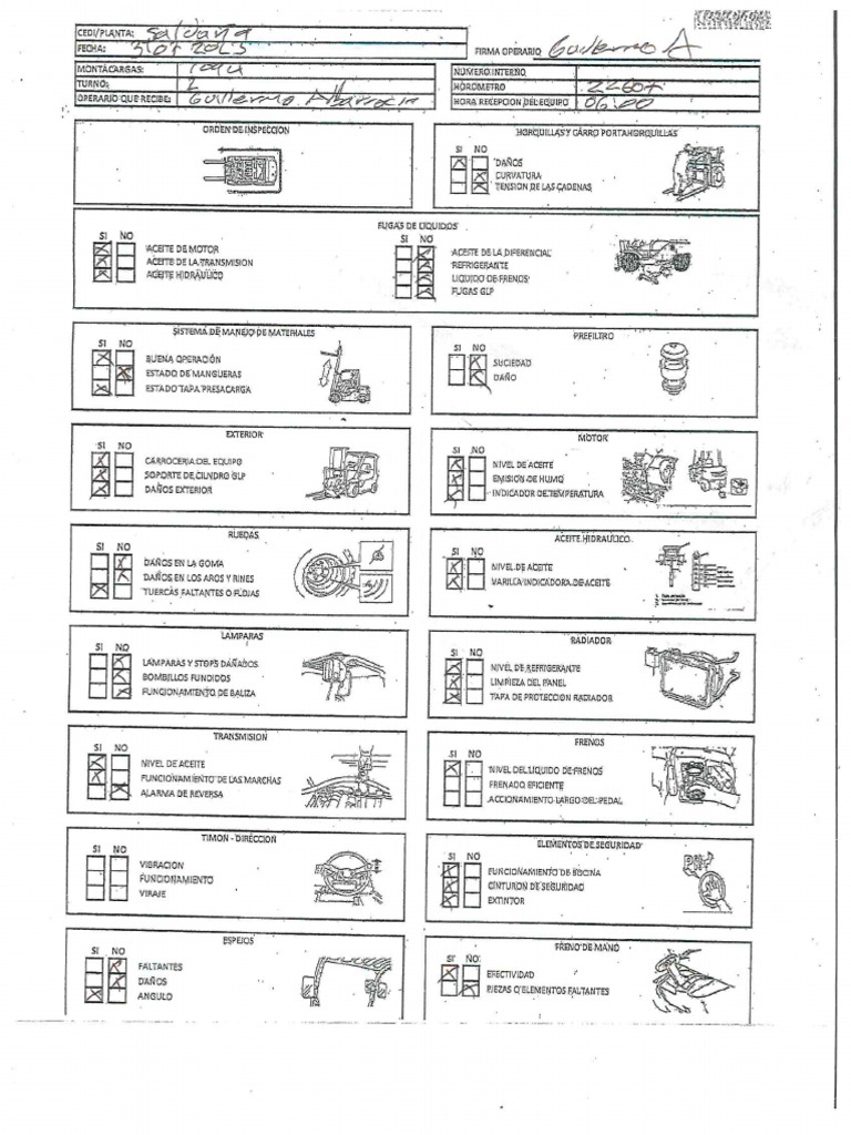 Check Montacargas 31-07-2023 | PDF Check Montacargas 31-07-2023 | PDF