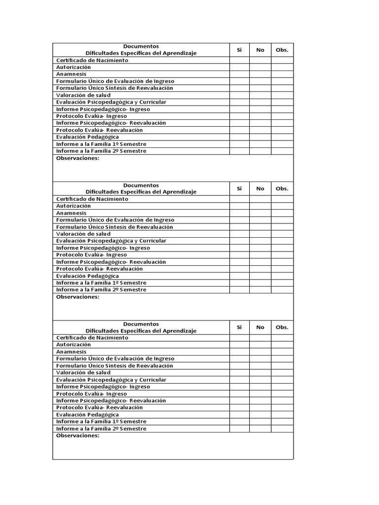 Documentos PIE en Carpeta | PDF