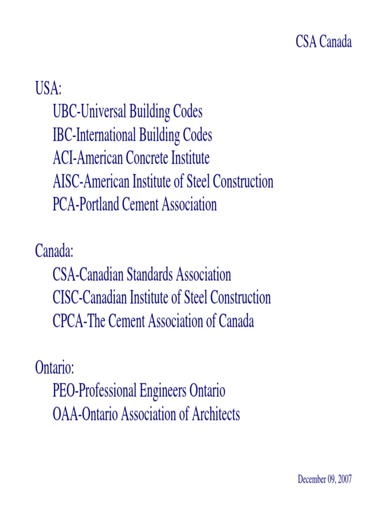 Canadian Standard Association Products | PDF