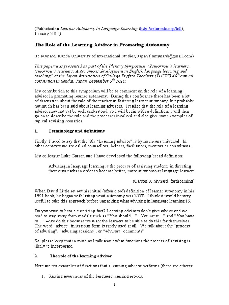 Mynard 2010 B | PDF | Learning | Teachers