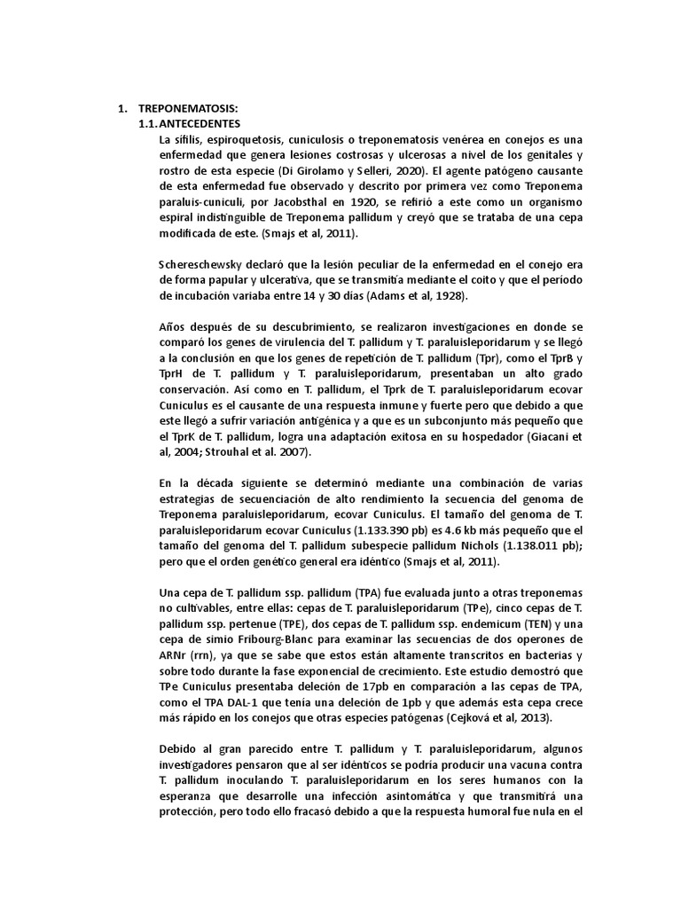 TREPONEMATOSIS | PDF