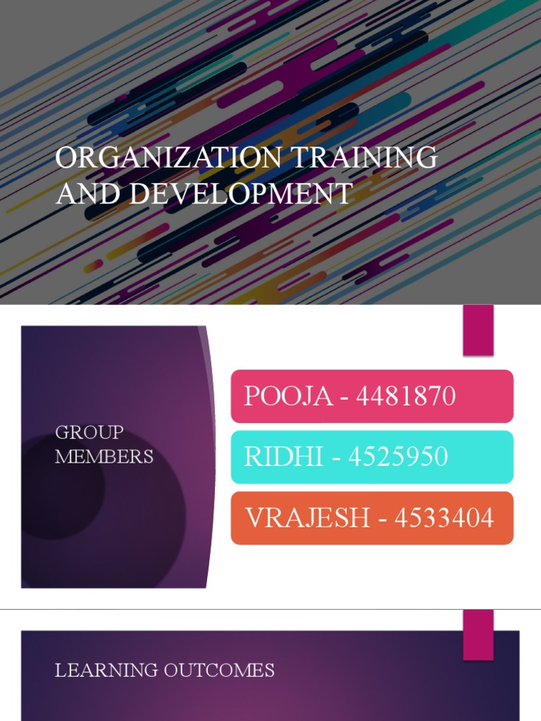 Organization Training and Development PPT Kal K Liye | PDF | Communication | Learning