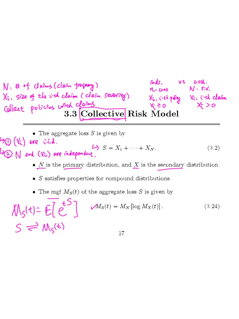(Oct. 13, Part 2) Collective Risk Model | PDF | Value At Risk | Variance