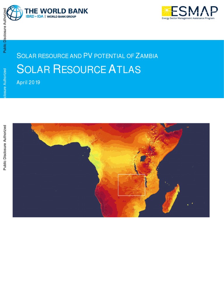 Solar Resource and PV Potential of Zambia Solar Resource Atlas | PDF