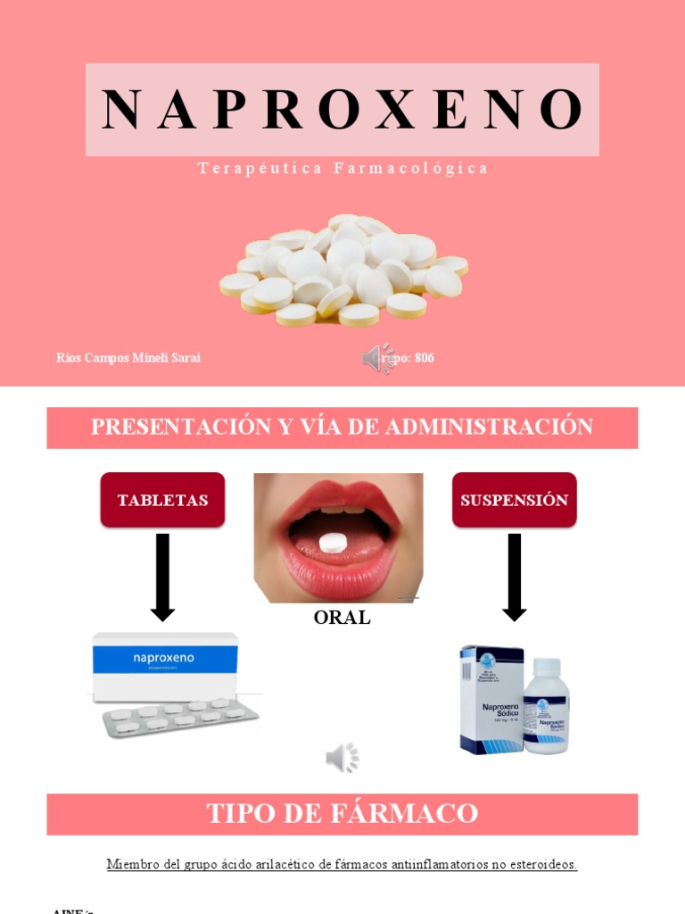 Naproxeno: Terapéutica Farmacológica | PDF