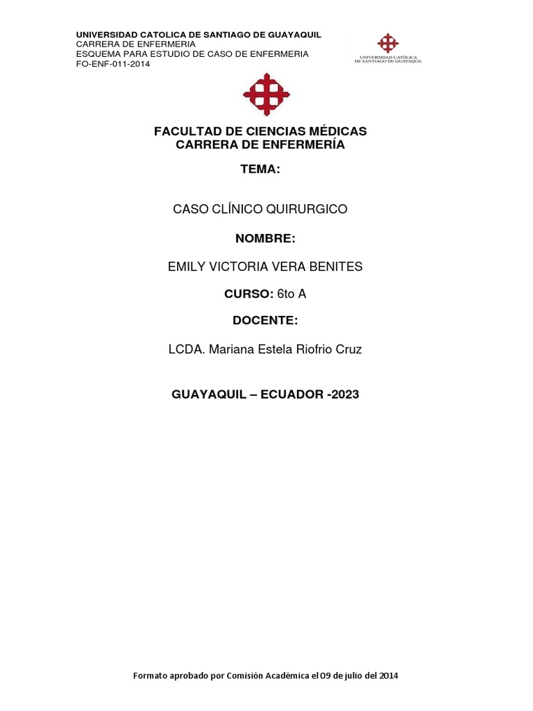 Caso Clinico 2p Vera Benites Emily Victoria. | PDF