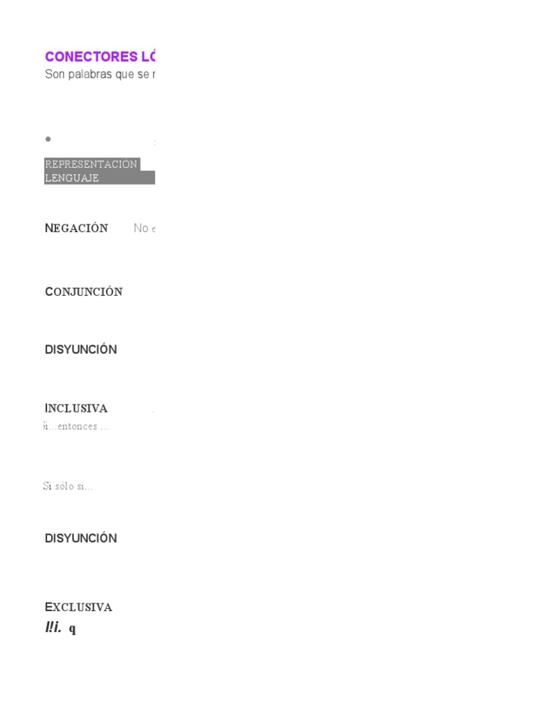 Conectivos Lógicos Ejemplos y Ejercicios Resueltos | PDF
