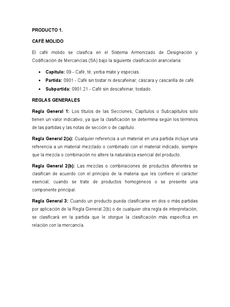 Clasificación Arancelaria Pdf