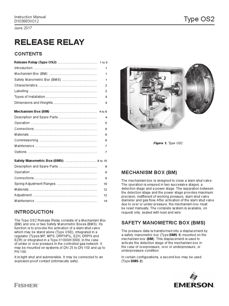 Manuals Os2 Release Relay Instruction Manual Fisher en en 5903250 | PDF ...