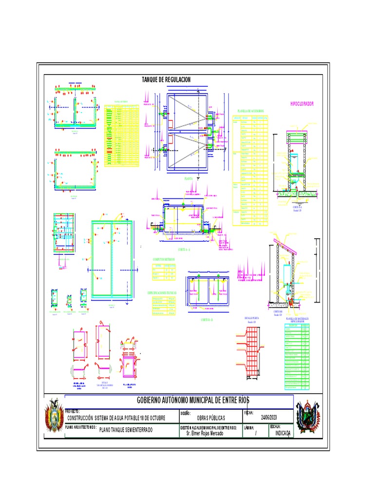Plano Tanque Semienterrado 01 | PDF