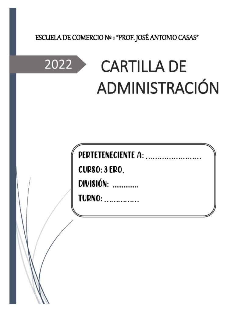Cartilla Administración 20202020 | PDF