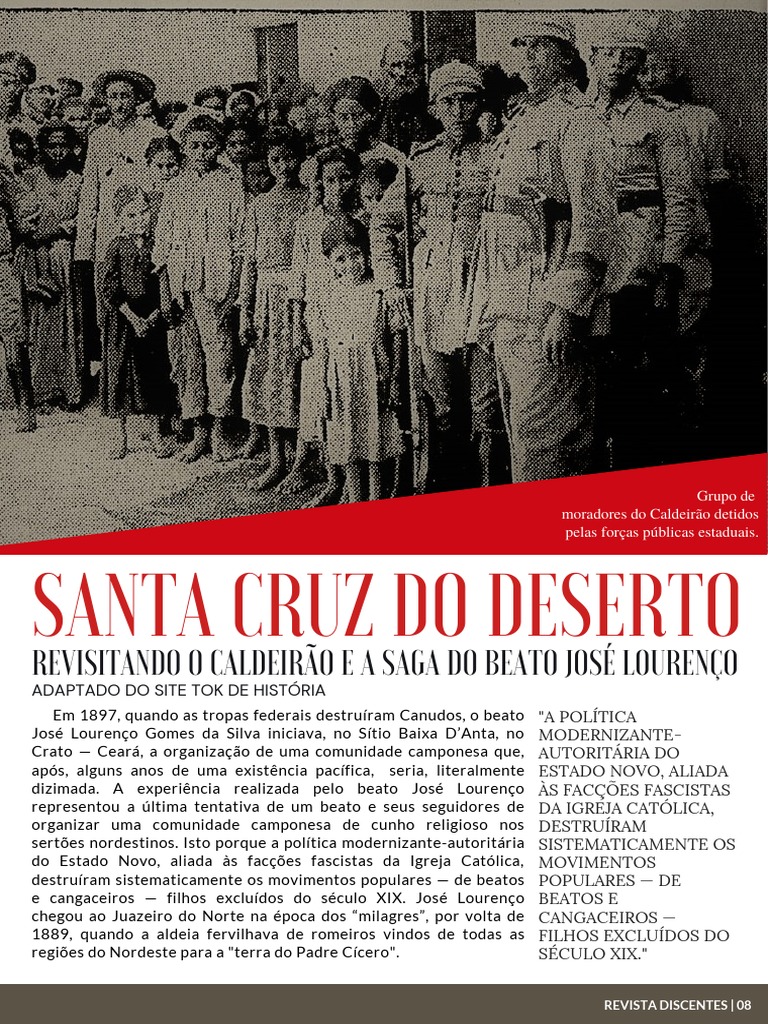 Santa Cruz Do Deserto - Revisitando o Caldeirão e A Saga Do Beato José ...