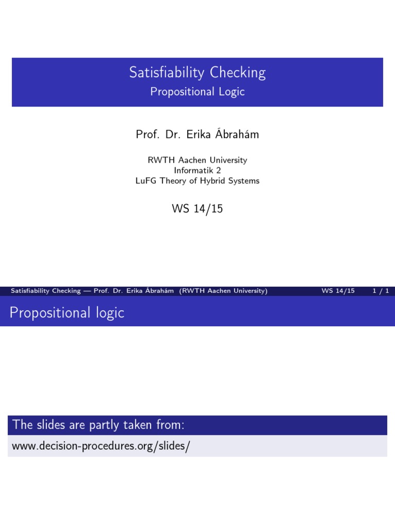 Propositional Logic for CS Students | PDF