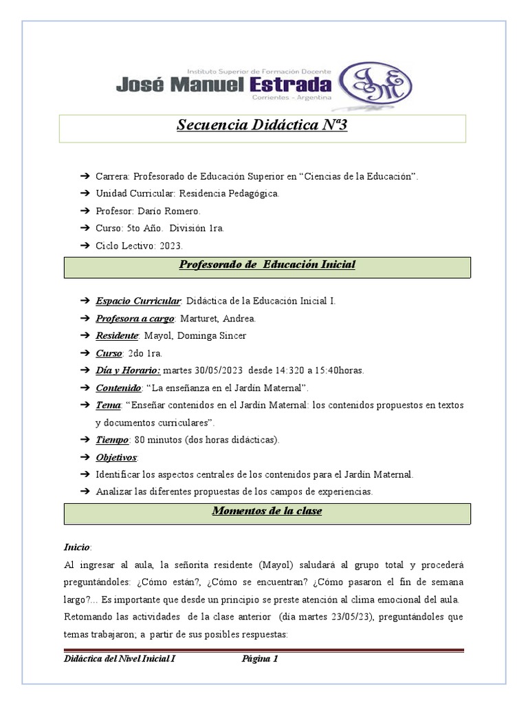 Secuencia Didáctica N 2 - Mayol-1 | PDF | Salud y bienestar