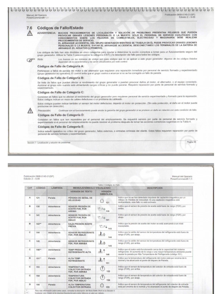 Manual Cummins - Codigo de Fallas | PDF